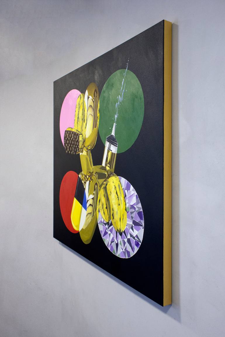 LAVISH KOONANA - QUARANTINE #4 (GOLDEN) Painting by Eric Carrazedo ...