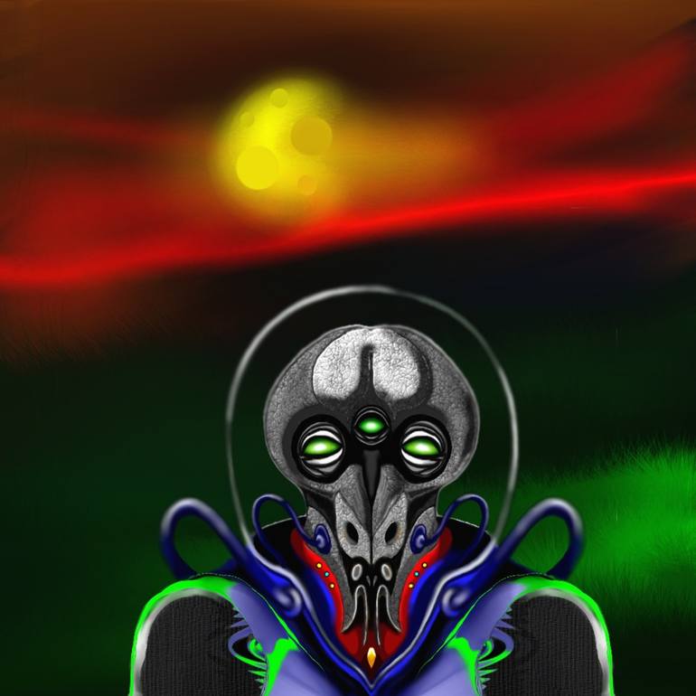 Alien Mixed Media by Peter Wall | Saatchi Art