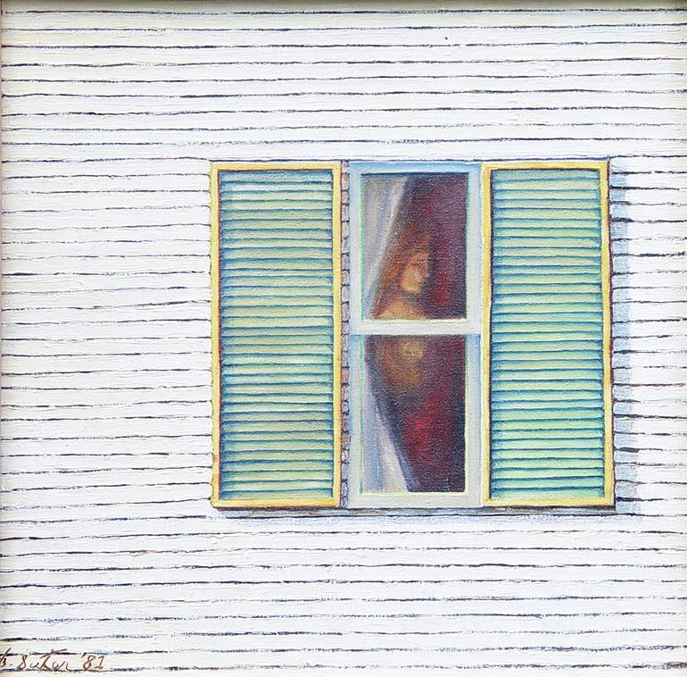 Lady In window Painting by Bryon Suter | Saatchi Art