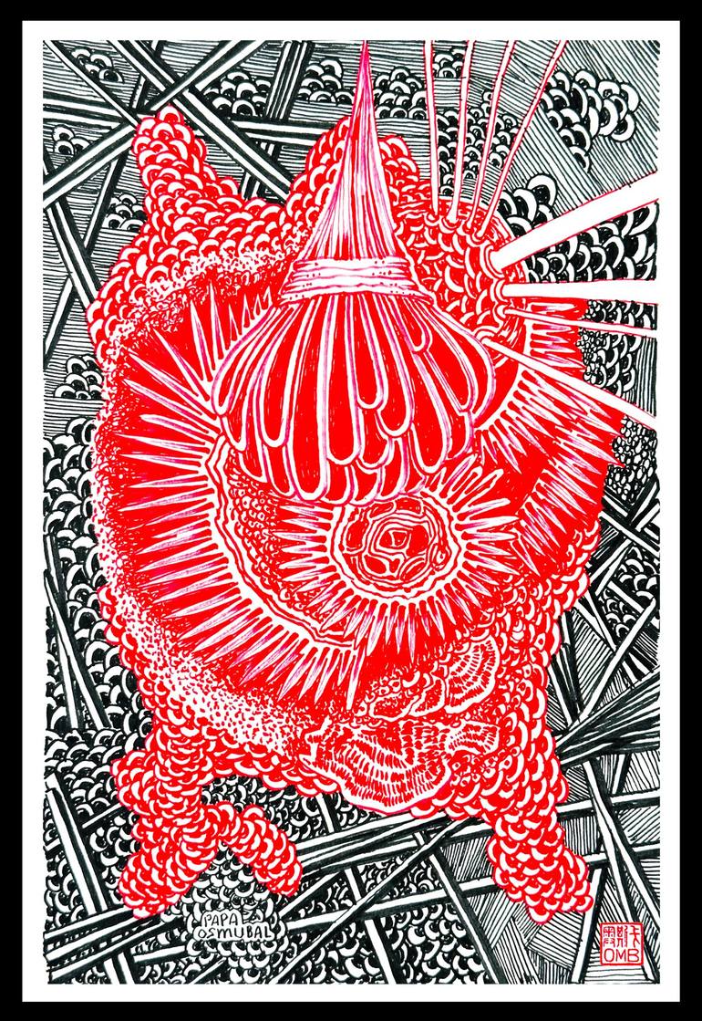 extraordinary spider and its eggs- surreal doodle Drawing by Oscar Munoz Balajadia Papa Osmubal ...