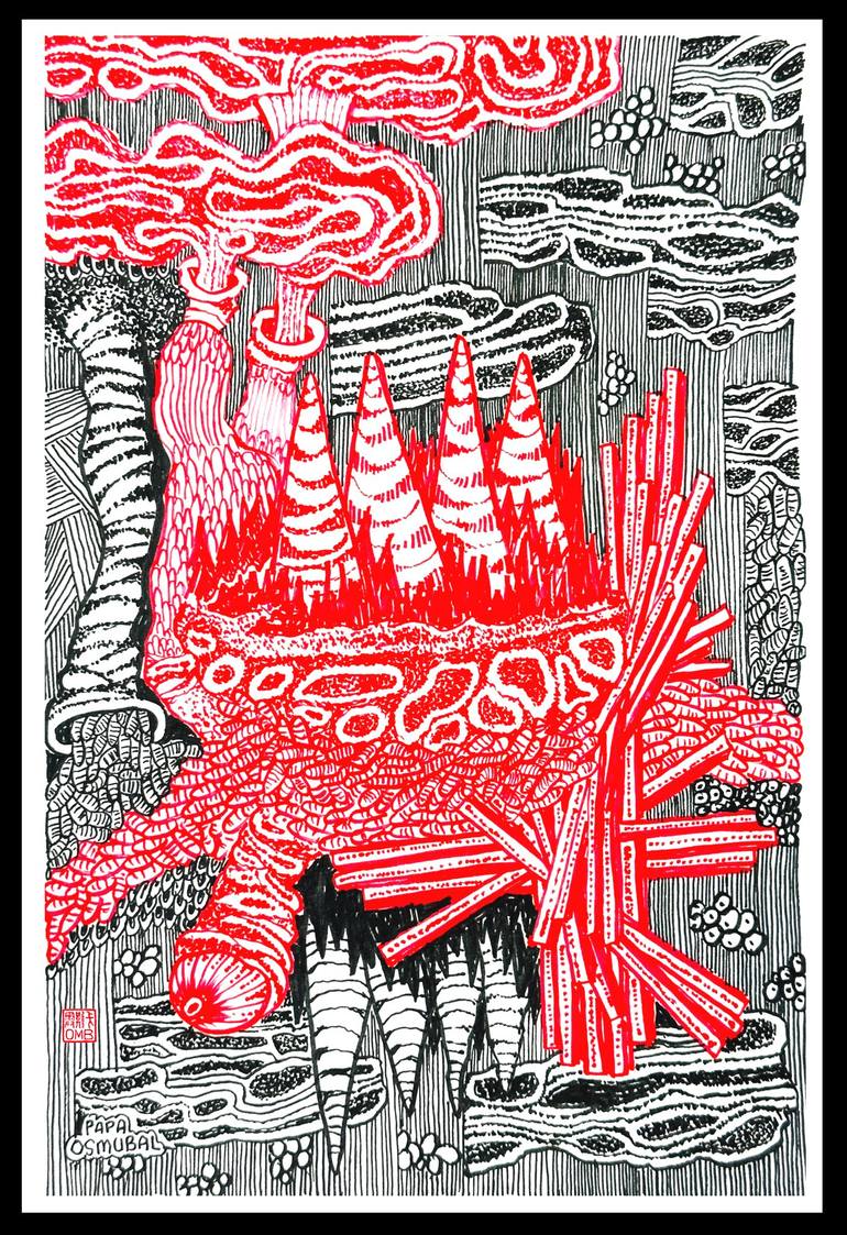 Decaying- Surreal Doodle Drawing by Oscar Munoz Balajadia Papa Osmubal | Saatchi Art