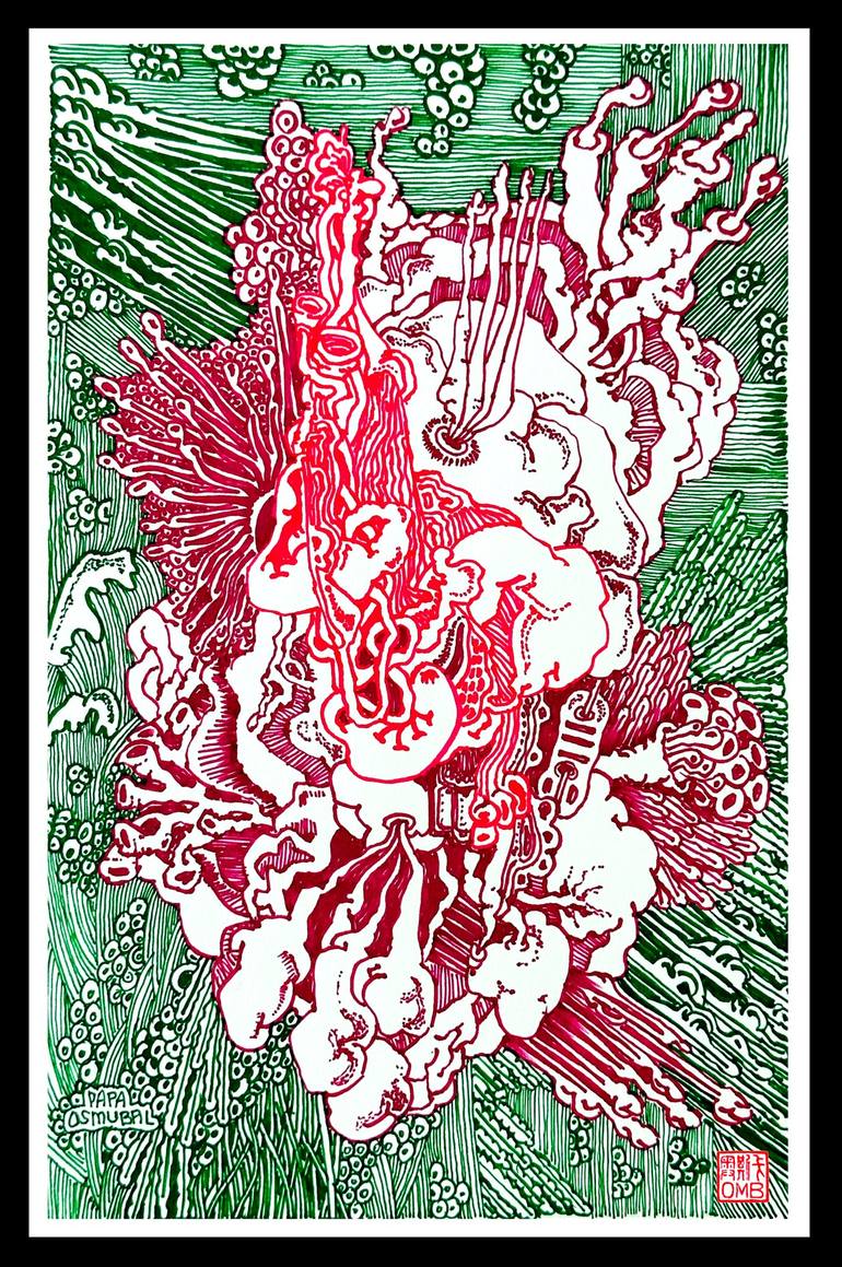 Life staring in the water- surreal doodle Drawing by Oscar Munoz Balajadia Papa Osmubal ...