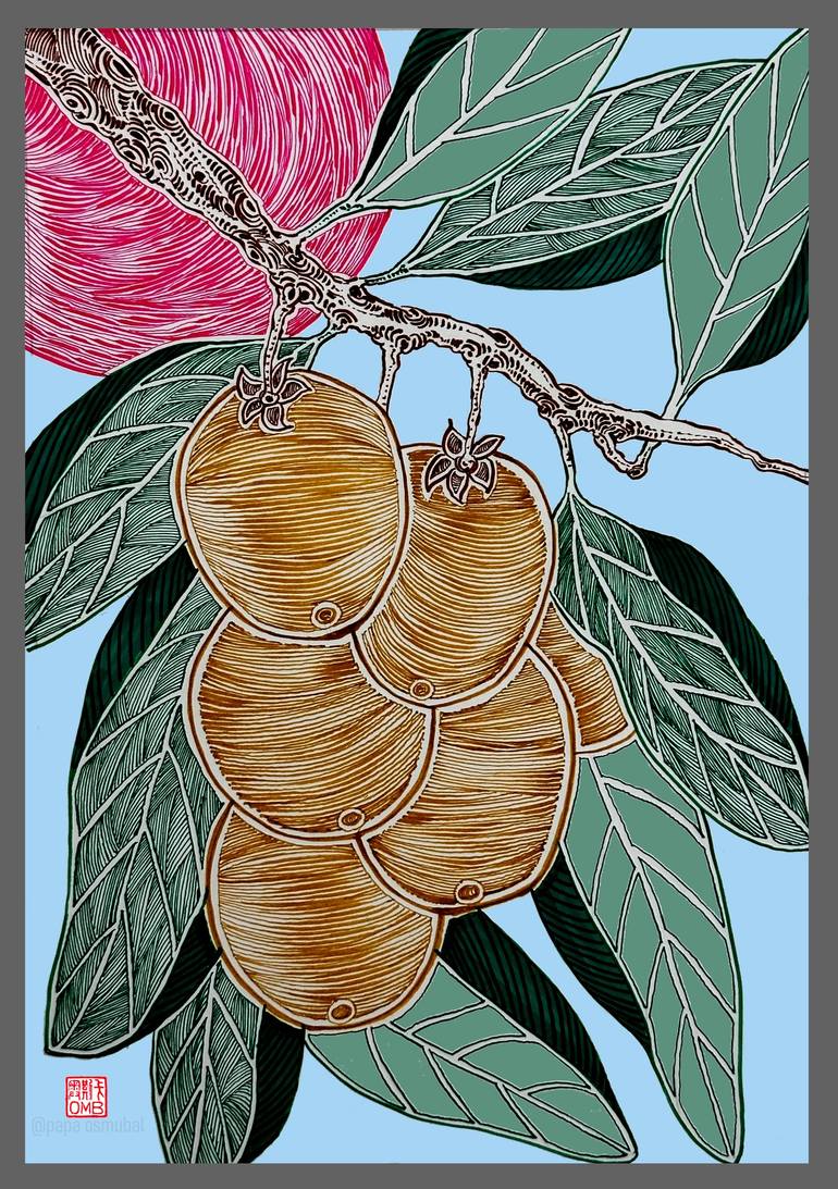 Chikoo (sapodilla) (version 1) Drawing by Oscar Munoz Balajadia -- Papa ...