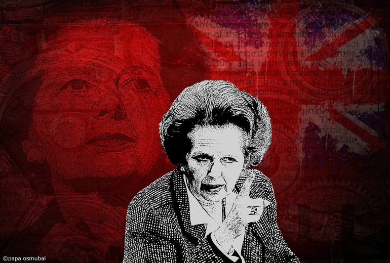 Margaret Hilda Thatcher-- The Iron Lady Collage by Oscar Munoz ...