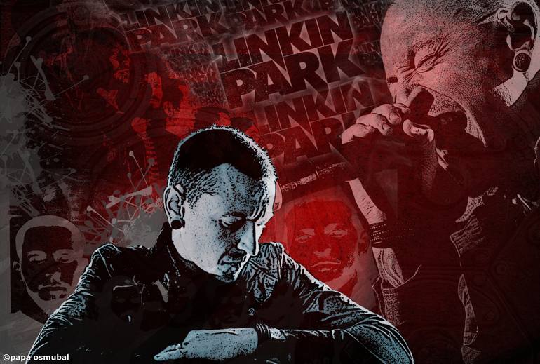 Chester Bennington (Linkin Park) Collage by Papa Osmubal | Saatchi Art