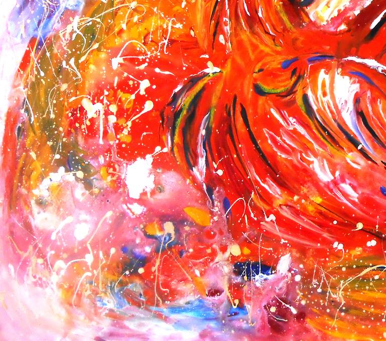 Acrylic bird painting abstract | Phoenix fire bird art Painting by ...