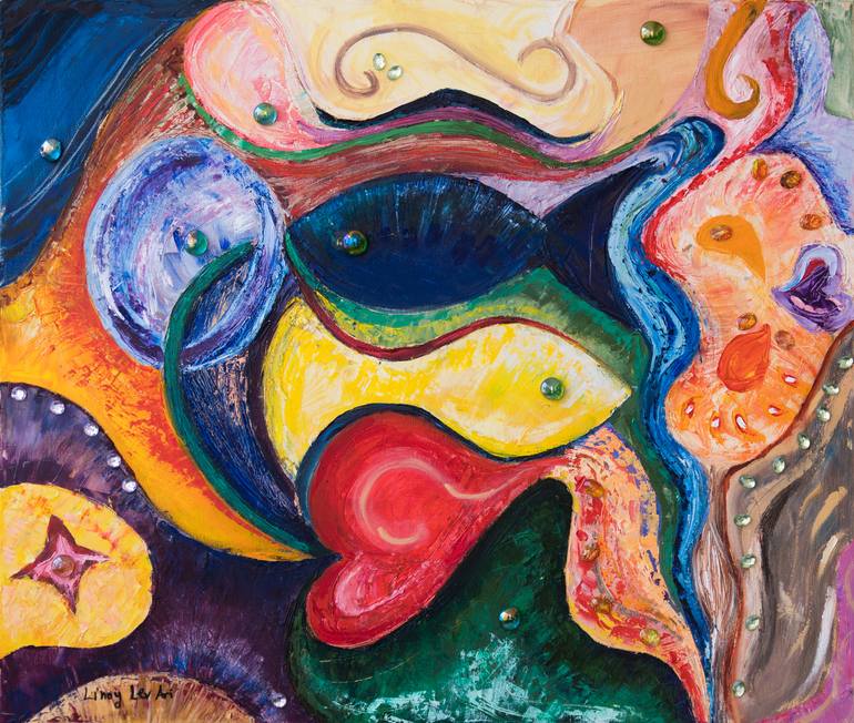 Time for dinner Painting by Linoy Lev Ari | Saatchi Art