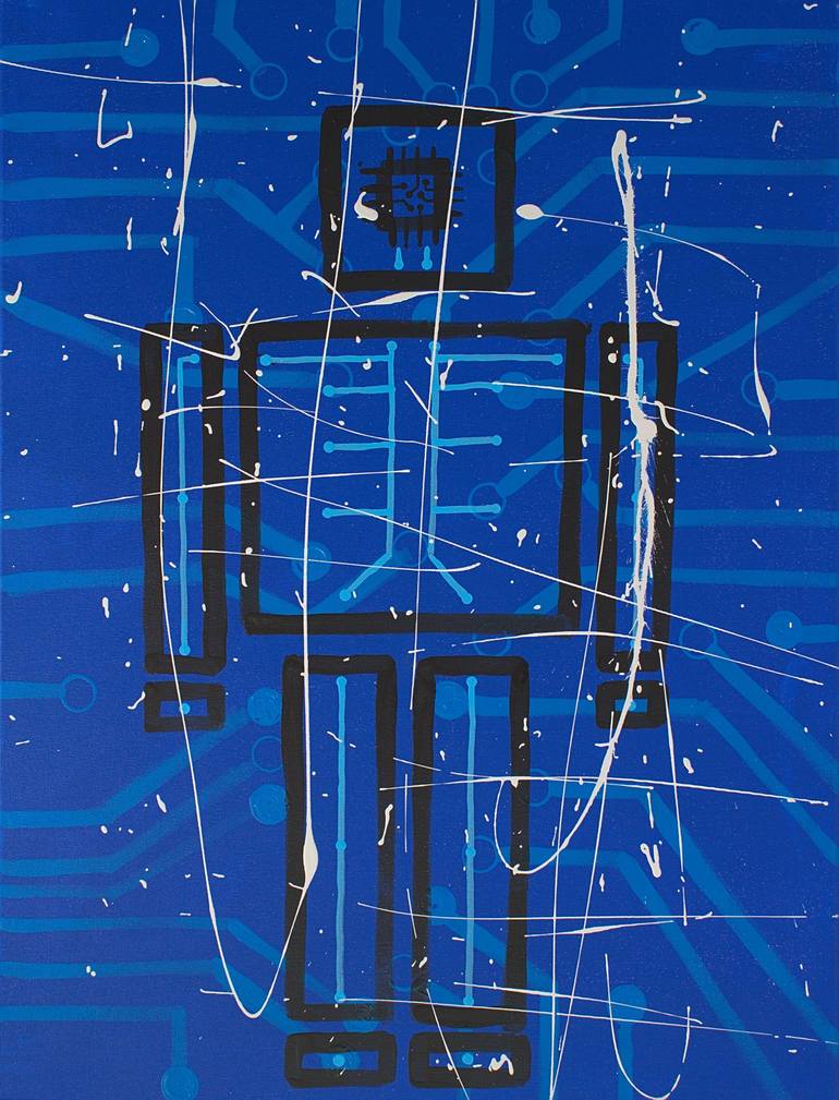 Trans Human Express Painting by Davide Canepa | Saatchi Art