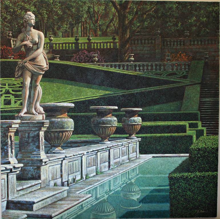 Classical Garden Painting by Brian Fein | Saatchi Art