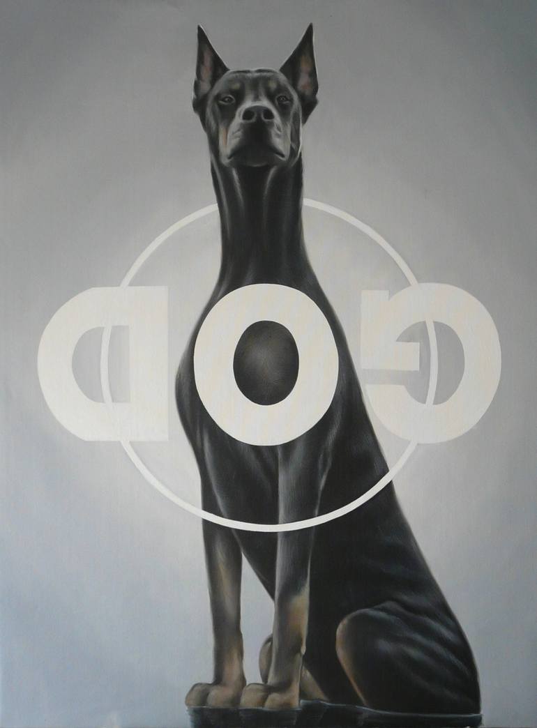 DOG-GOD Painting by Leif Artandstyle | Saatchi Art