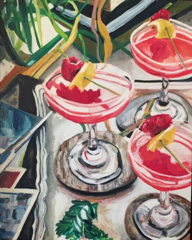 I love parties (aside from the panic attacks) Painting by Sophie Hoad ...