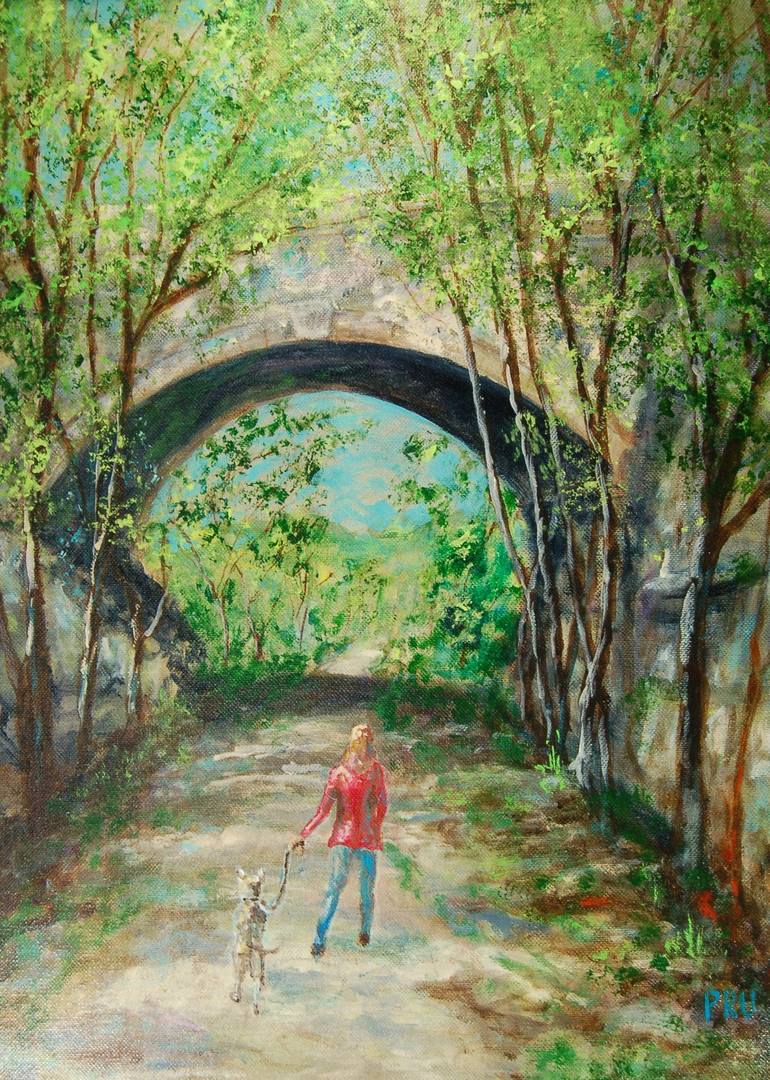 GRANITE BRIDGE Painting by ron pruett | Saatchi Art