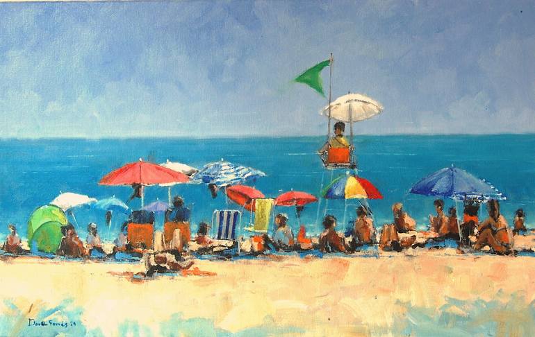 Beach 2024 Painting by David Farrés Calvo | Saatchi Art