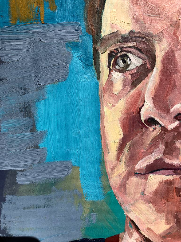 Self Portrait Of The Artist At 37 Painting by Jonathan McAfee | Saatchi Art