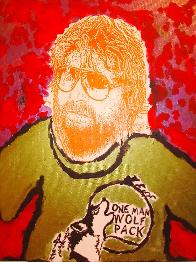 One Man Wolf Pack Painting by Chris Thames | Saatchi Art