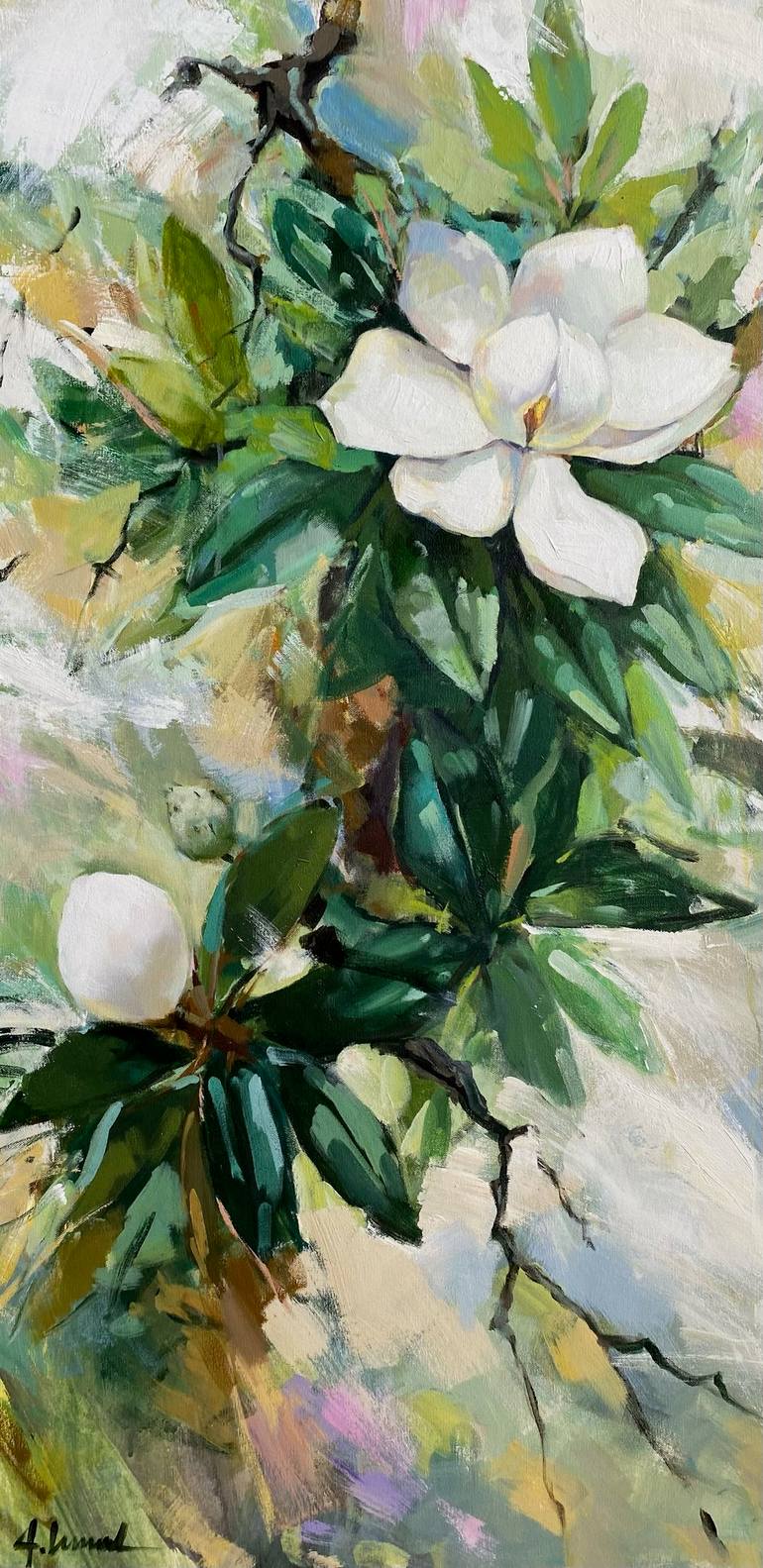 Southern Magnolia Painting by Anya Lincoln | Saatchi Art