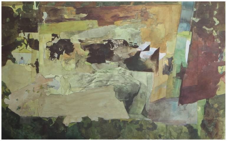 Valley Image Oblong Painting by David Clapham | Saatchi Art