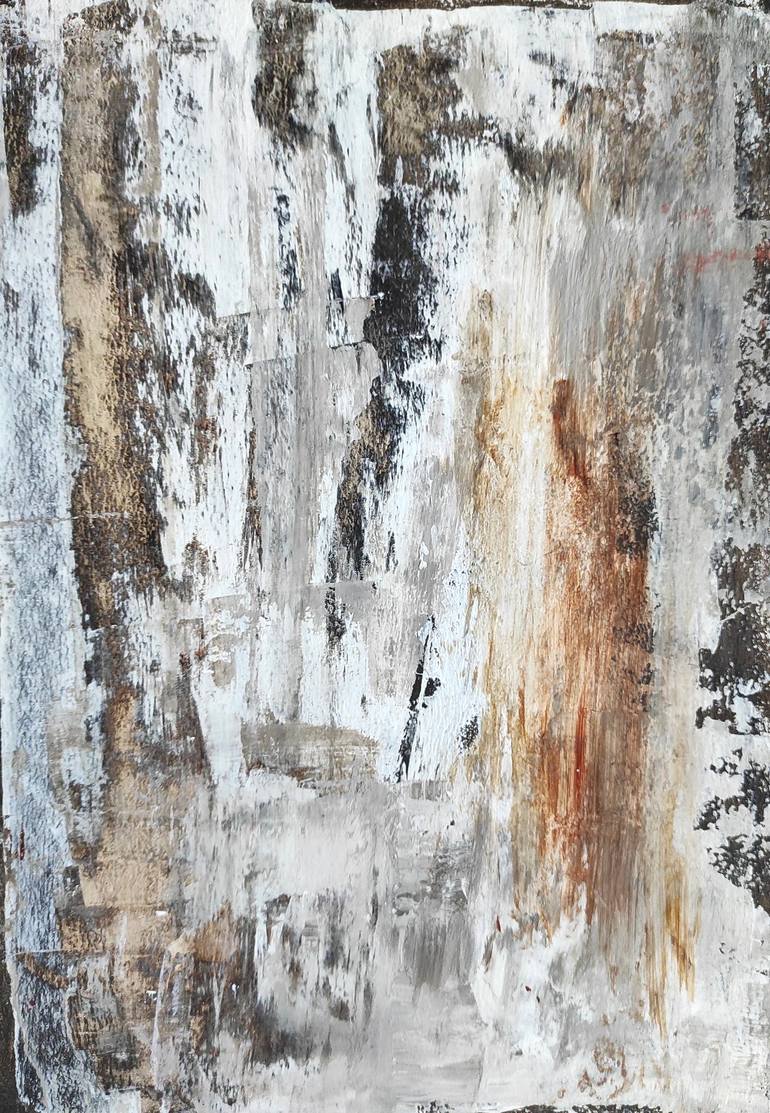 rust grey abstract painting by jolina anthony Painting by Jolina ...