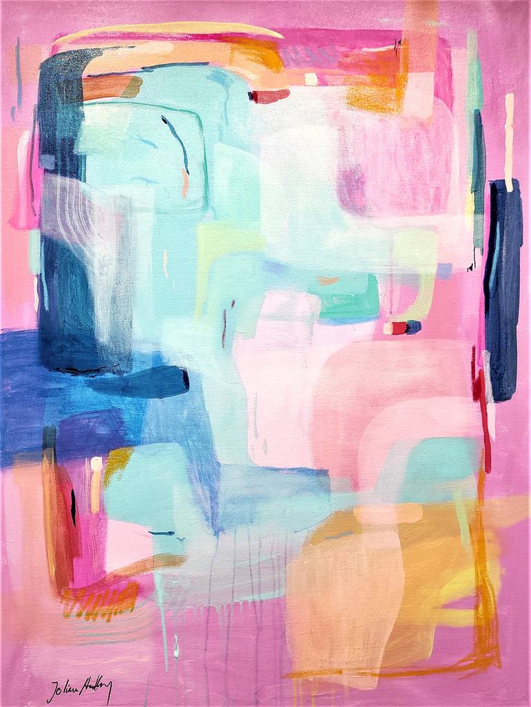 pure pink Painting by Jolina Anthony | Saatchi Art