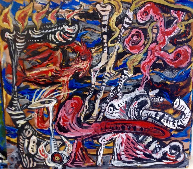 The Difficulty of Migration Painting by Gary Mayer | Saatchi Art