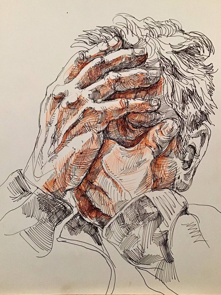 Hand Study Painting by Gary Mayer | Saatchi Art