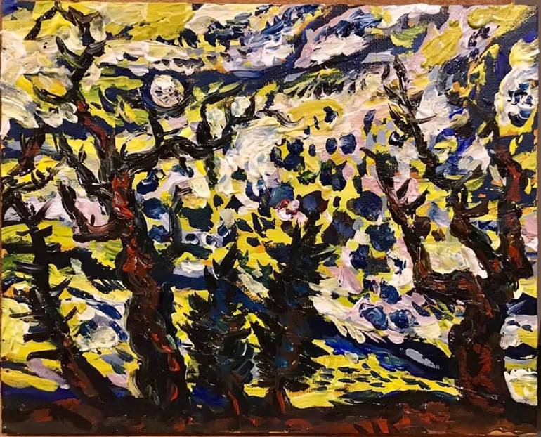 Late Autumn Night Painting by Gary Mayer | Saatchi Art