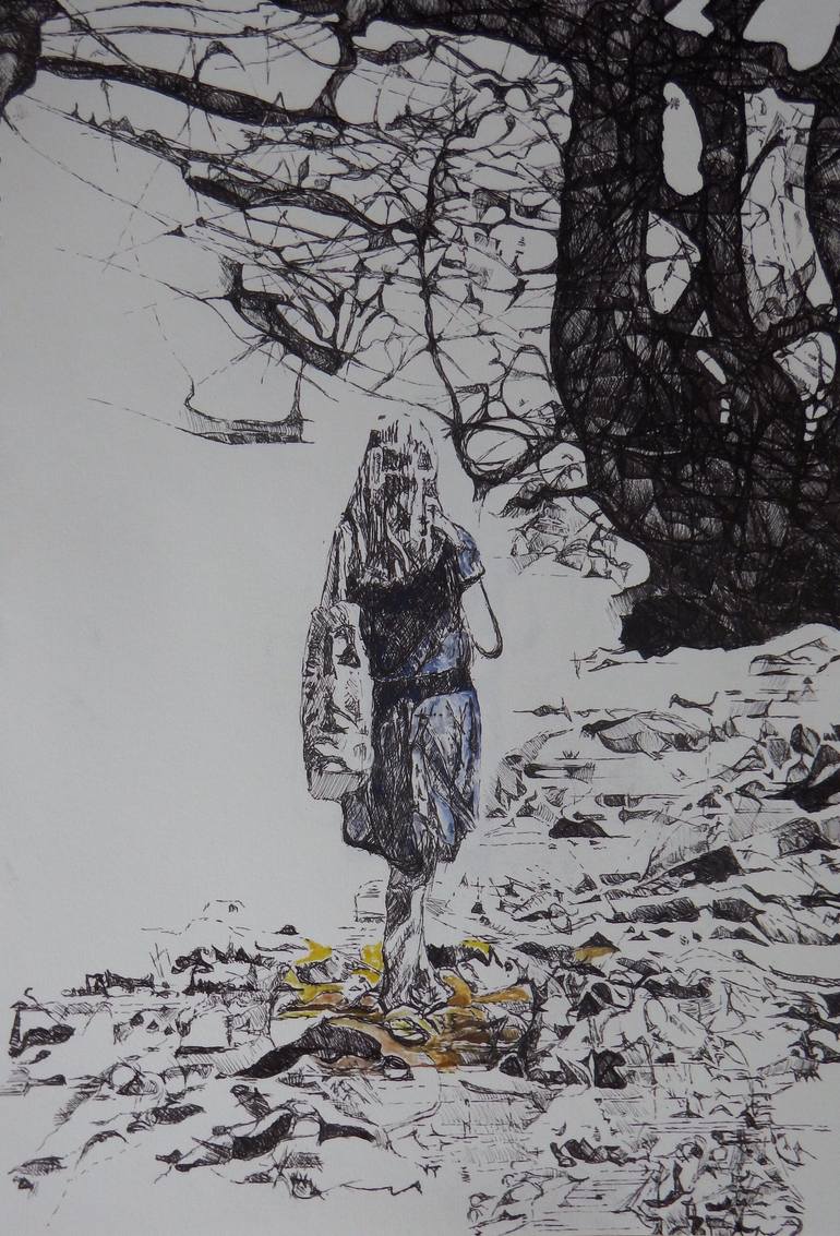 Apotropaic Trees Drawing by Jane Sproston | Saatchi Art