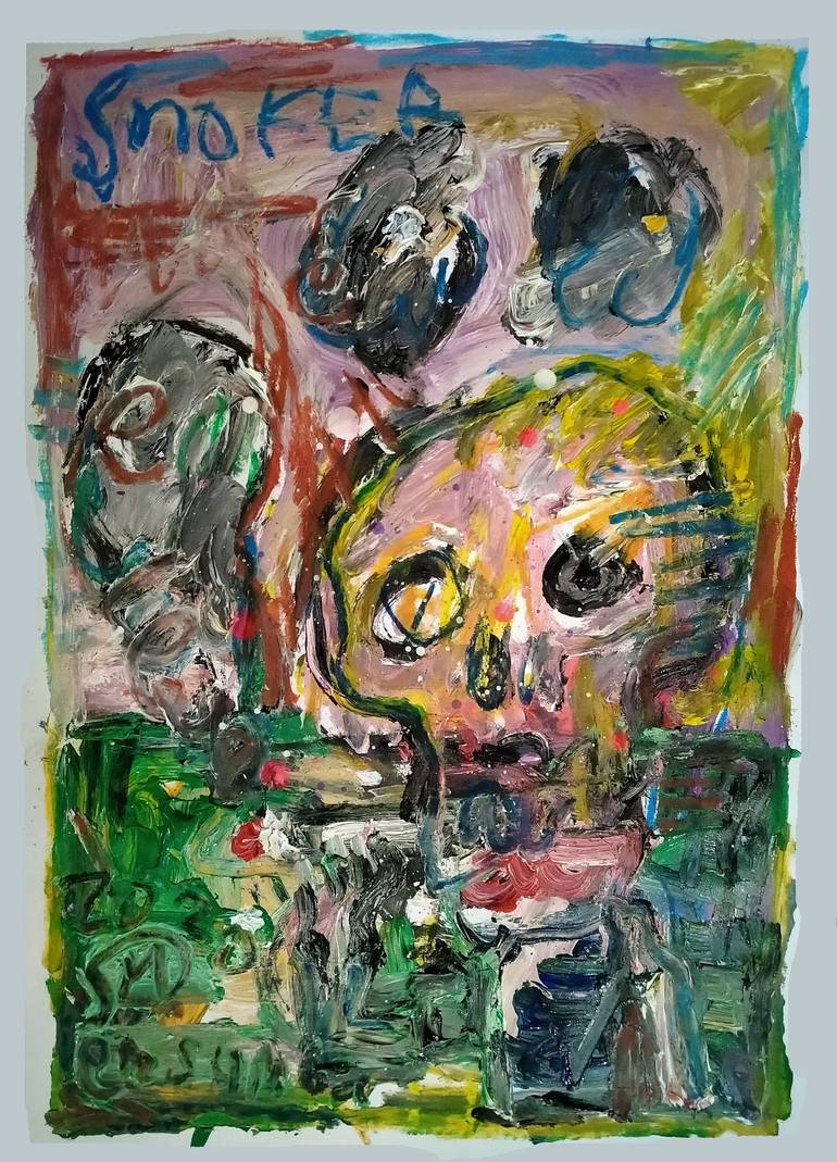 Smoker Painting by martinus sumbaji | Saatchi Art