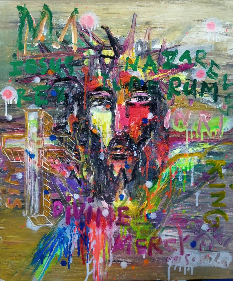 Divine Mercy Painting by Martinus Sumbaji | Saatchi Art