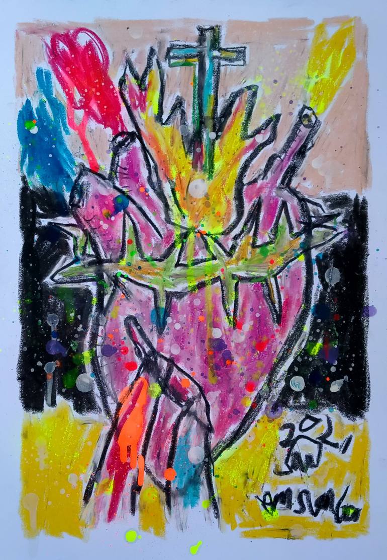 Agape Heart Painting by martinus sumbaji | Saatchi Art