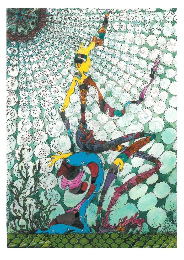 Collage creature N4 Drawing by Juli Vasilieva | Saatchi Art