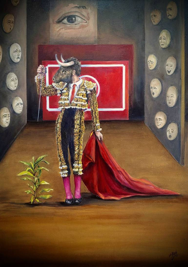 Soliloquio de toreador. / Bullfighter monologue. Painting by Karla Rojo ...