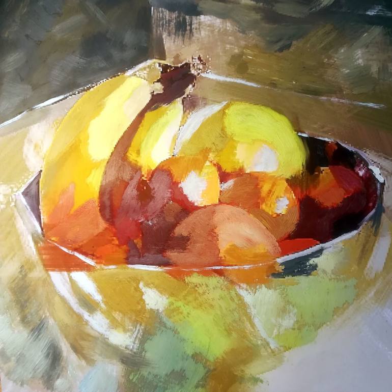 Eat More Fruit Painting by ray burnell | Saatchi Art