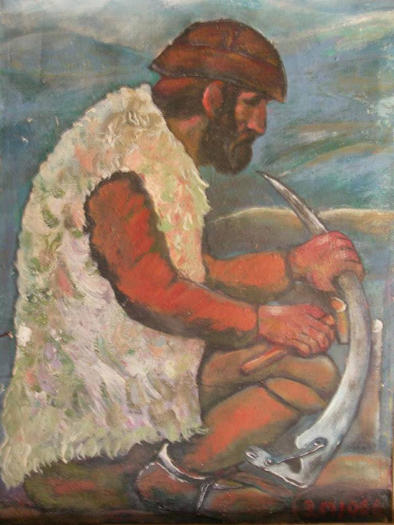 mower Painting by vakhtang Oniani | Saatchi Art