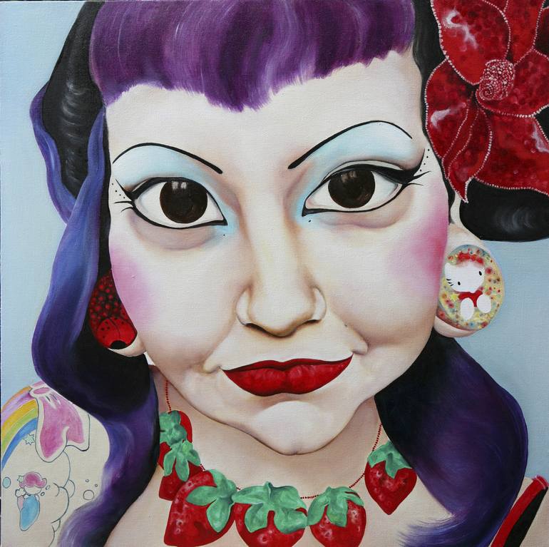 Strawberry Nastacha Painting by Rocio Reyes Cortez | Saatchi Art