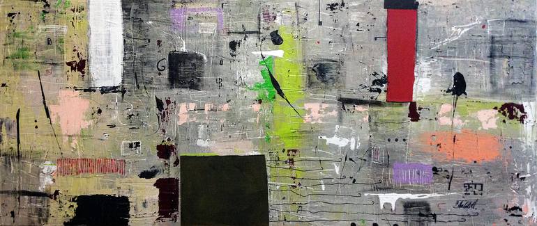 A39 Abstract Informalism Textured Oversized by Pavlovic Damian Painting ...