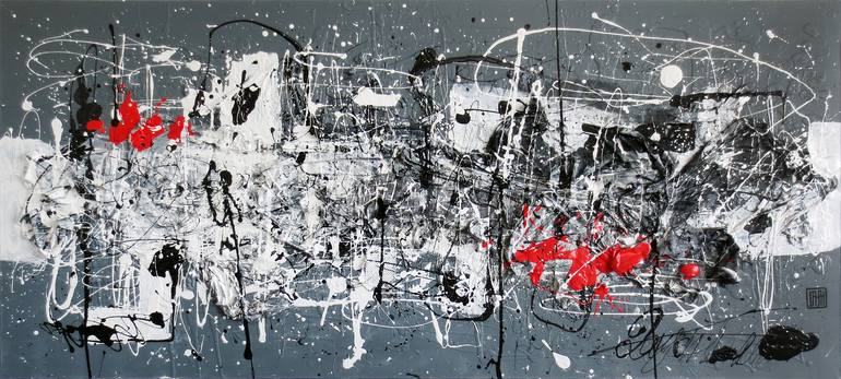 A97 Abstract Informalism Textured Oversized by Pavlovic Damian Painting ...