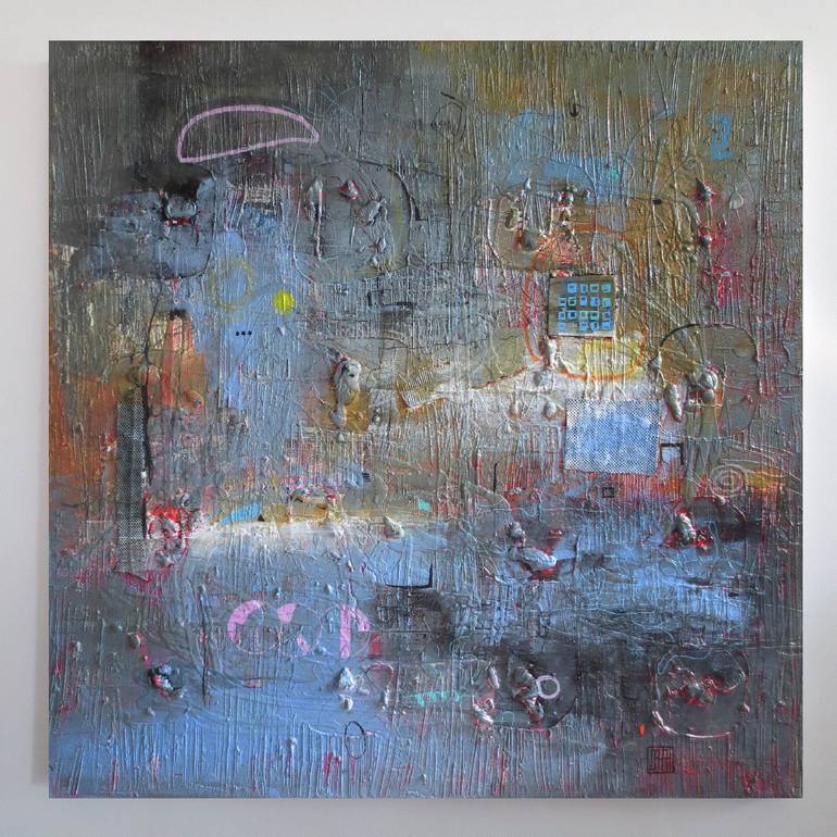 A128 Abstract Informalism Textured Oversized by Pavlovic Damian ...
