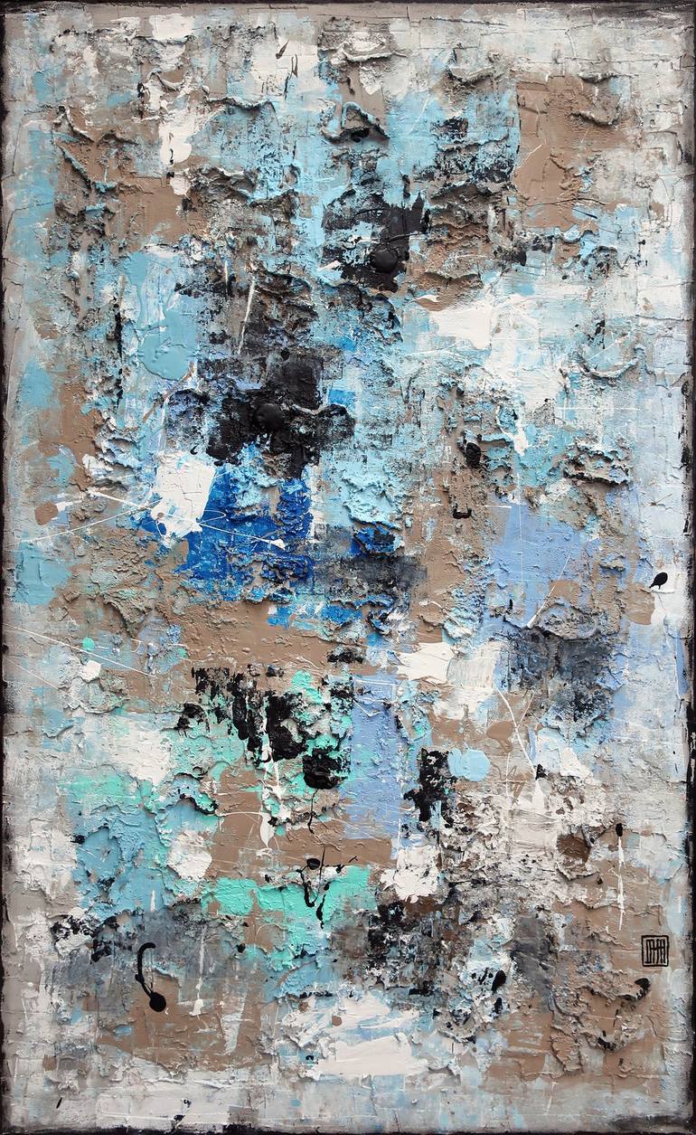 A174 Abstract Informalism Textured Oversized by Pavlovic Damian ...