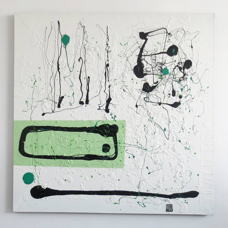 A30 Abstract Informalism Textured Oversized by Pavlovic Damian Painting ...