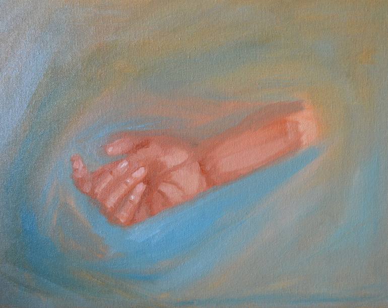 Hand Pose Painting by Sylvia Shaffer | Saatchi Art