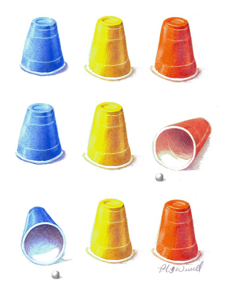 Cups and Balls Painting by Phil Wassell | Saatchi Art