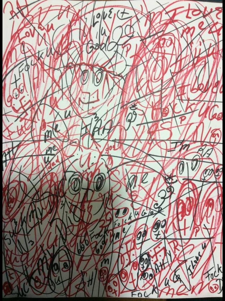 A moment of despair or insane Drawing by Rakesh Babwah | Saatchi Art