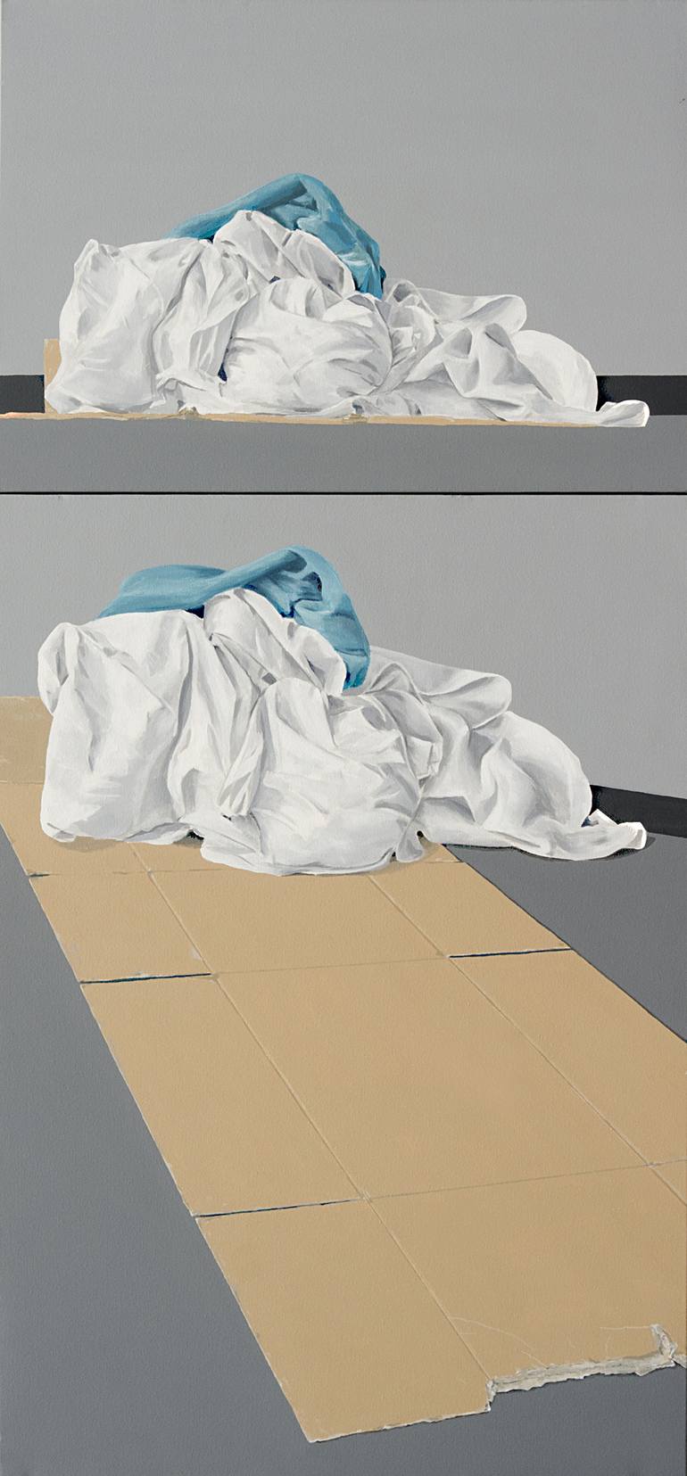 Urban Bed II [diptych] Painting by Dominic Negus | Saatchi Art