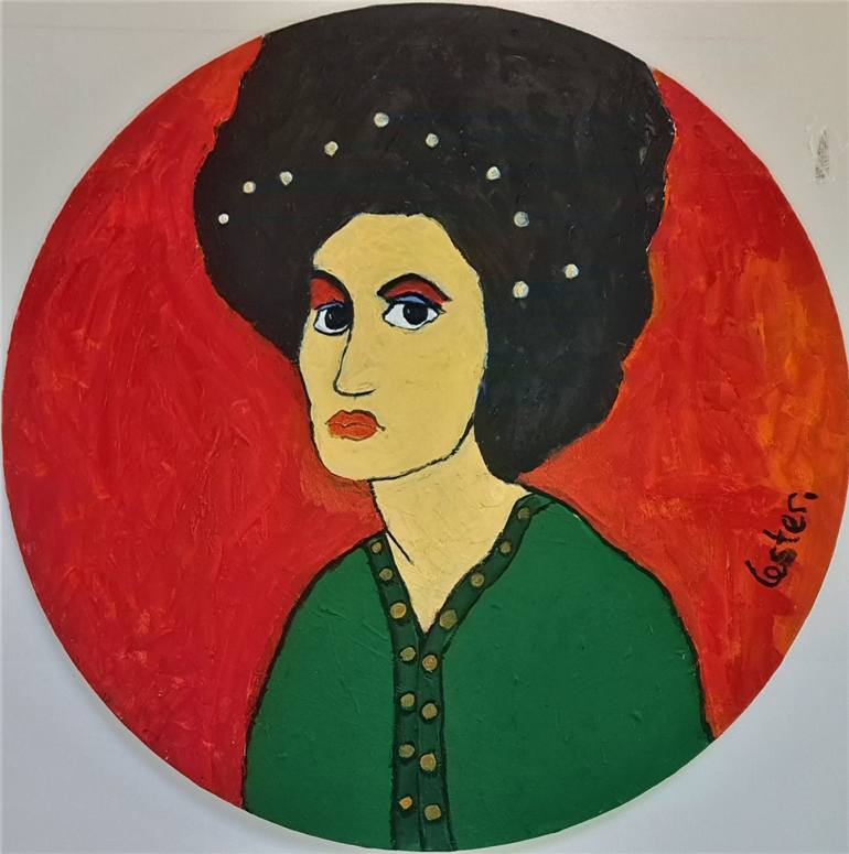 Matron in Green Painting by Alexander Lester | Saatchi Art