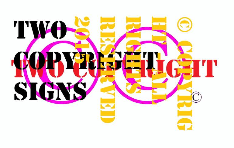 Two Copyright Signs Drawing by Gregory Bolton | Saatchi Art