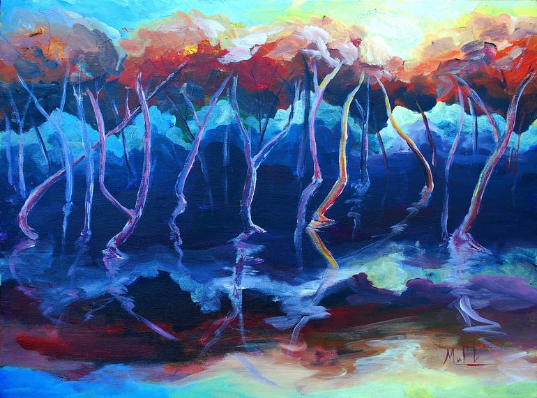 mangroves Painting by Mark Malinowski | Saatchi Art