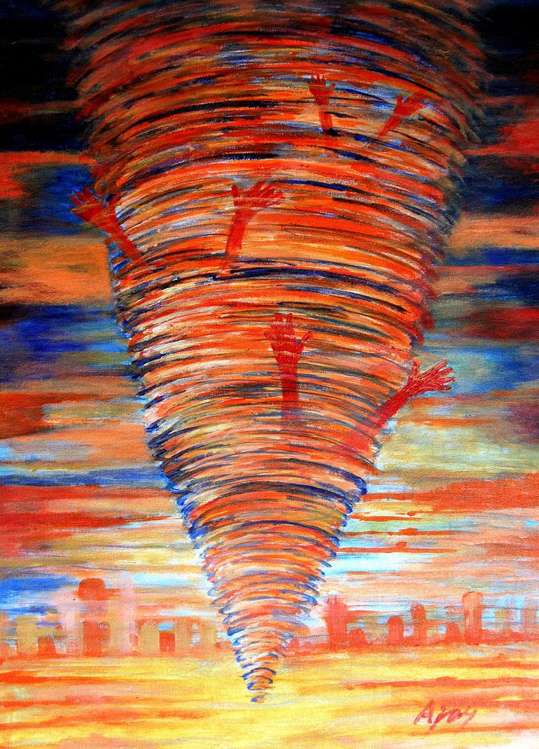 tornado Painting by Ajay Parippally | Saatchi Art