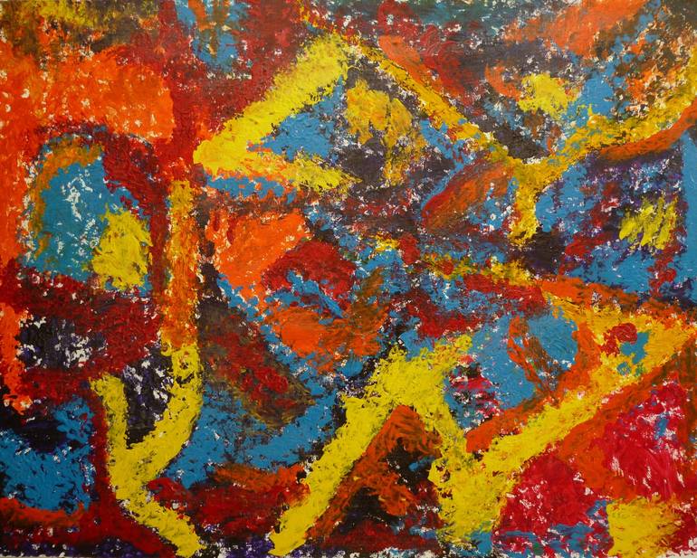 the crowd Painting by Stuart Haydock | Saatchi Art