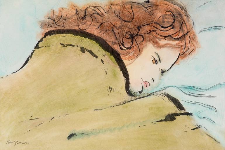 Brooding over Painting by Marcel Garbi | Saatchi Art